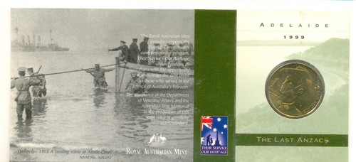 1999 Uncirculated $1 Coin: "The Last ANZAC" "A" Mintmark. | eBay