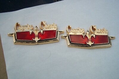 1970-1988 Caprice Classic Quarter Panel Emblem Set SET GOLD RED | eBay