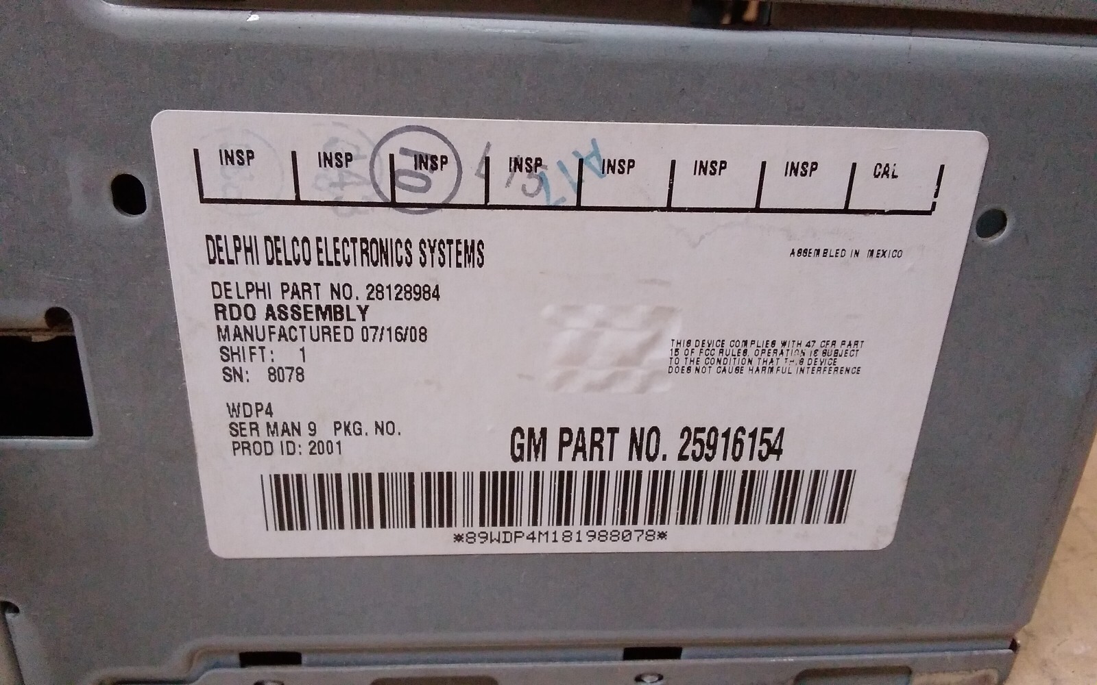 2009 GMC CANYON AM/FM/STEREO RADIO ID-25916154 (OPT UMR) NEEDS ...