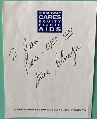 Stephen Schnetzer Signed Inscribed BCEFA Paper 4.5”X5.5 Another World ...