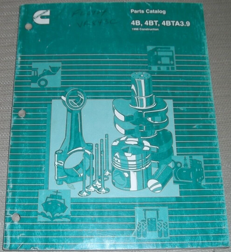 CUMMINS 4B3.9 4BT3.9 4BTA3.9 CONSTRUCTION ENGINE PARTS MANUAL BOOK ...