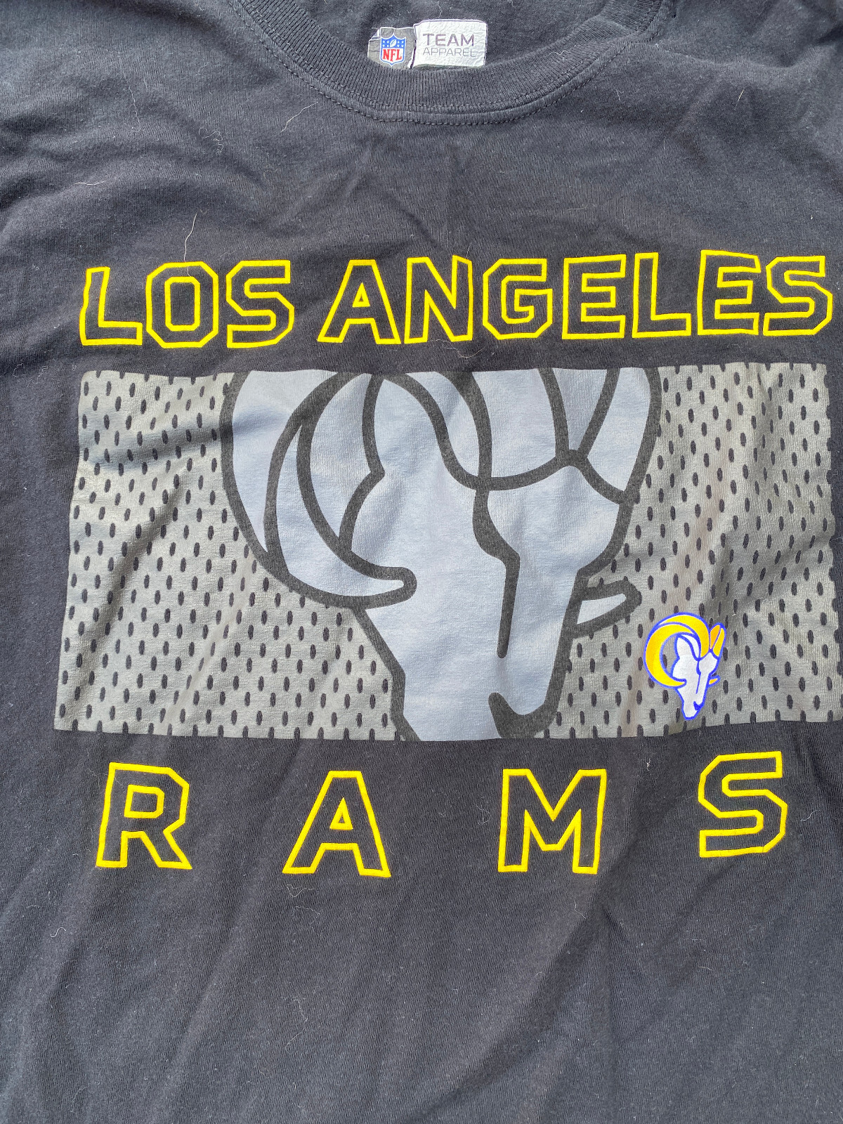 Los Angeles Rams Shirt Mens S Black Long Sleeve Casual Cotton NFL ...