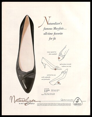 1962 Naturalizer Mayfair Shoes Vintage PRINT AD Woman Footwear Fashion ...