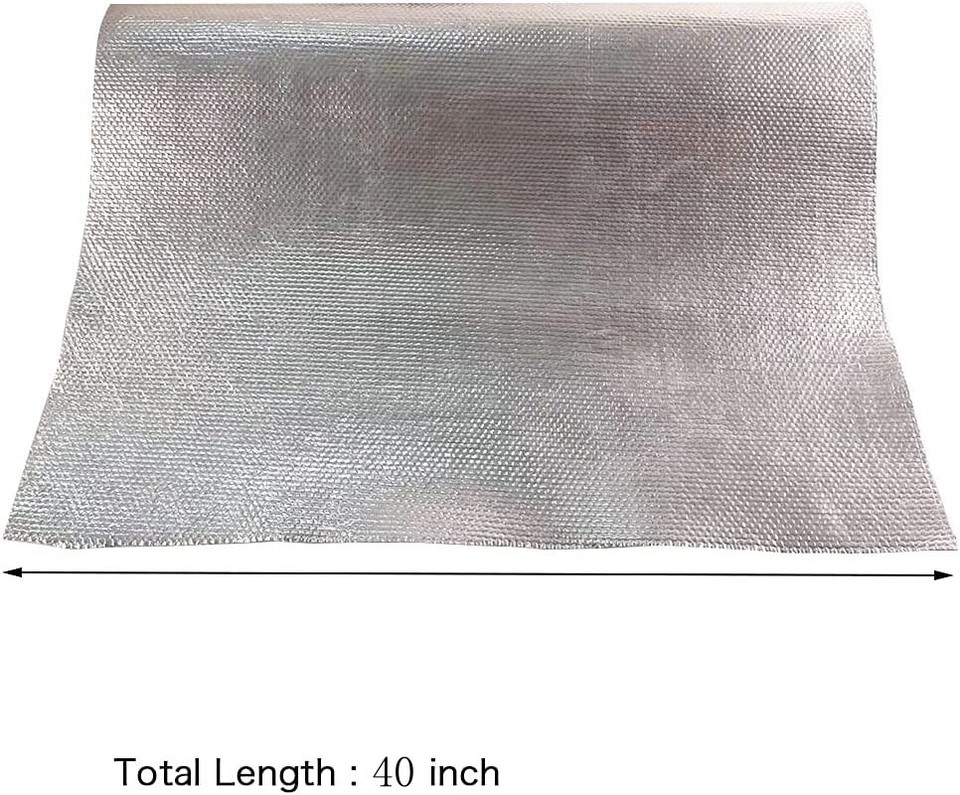 Adhesive Backed Aluminized Fiberglass Heat Shield Barrier Shielding Mat ...