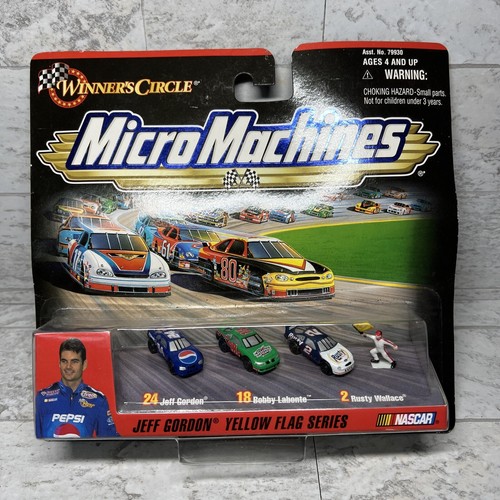 NOS Micro Machines Jeff Gordon Bobby Labonte Rusty Wallace Yellow Flag ...