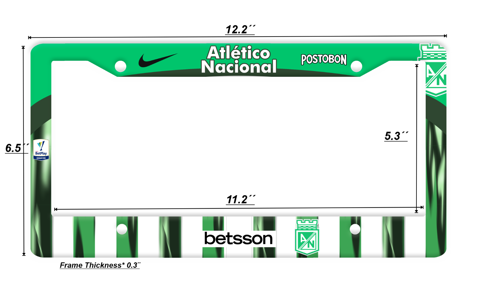 License Plate Frame ATLETICO NACIONAL, Soccer Colombia, Jersey | eBay