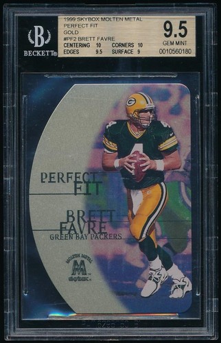 1999 Skybox Molten Metal BRETT FAVRE Perfect Fit Gold #PF2 *Packers ...