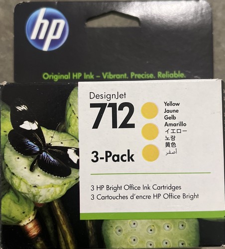 HP 712 Yellow 29-ml 3-Pack Genuine Ink Cartridges (3ED79A) for ...