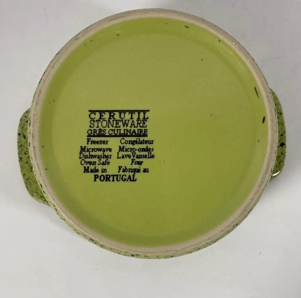 CERUTIL STONEWARE GRES CULINAIRE 6" ROUND VEGETABLE SERVING BOWL w/LID ...