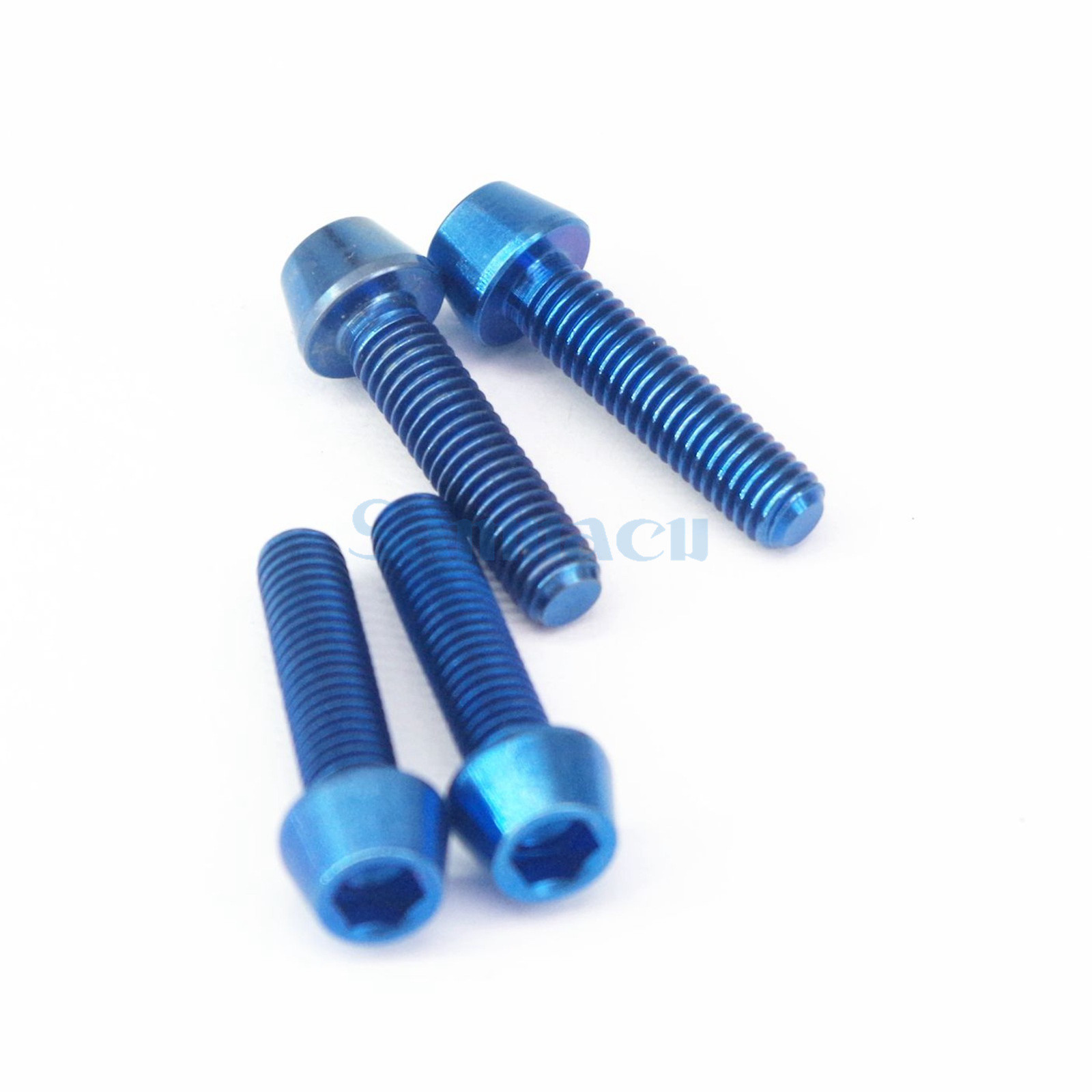 LOT 4 M5 x 16/18/20mm Multiple GR5 Titanium Bike Screw Taper Cone Head ...