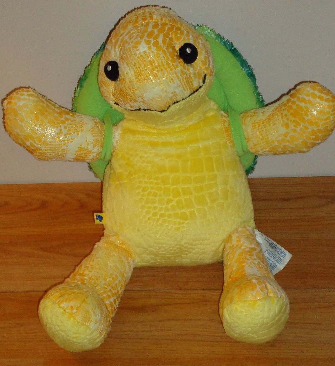 Build A Bear YELLOW SEA TURTLE w/Removable GREEN SHELL 17" stuffed ...