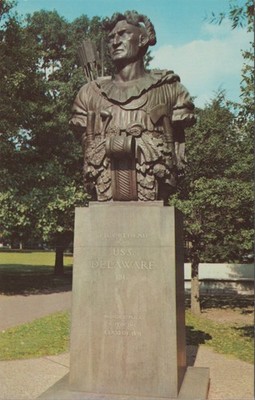 Tecumseh Figurehead USS Delaware Bronze Postcard | eBay