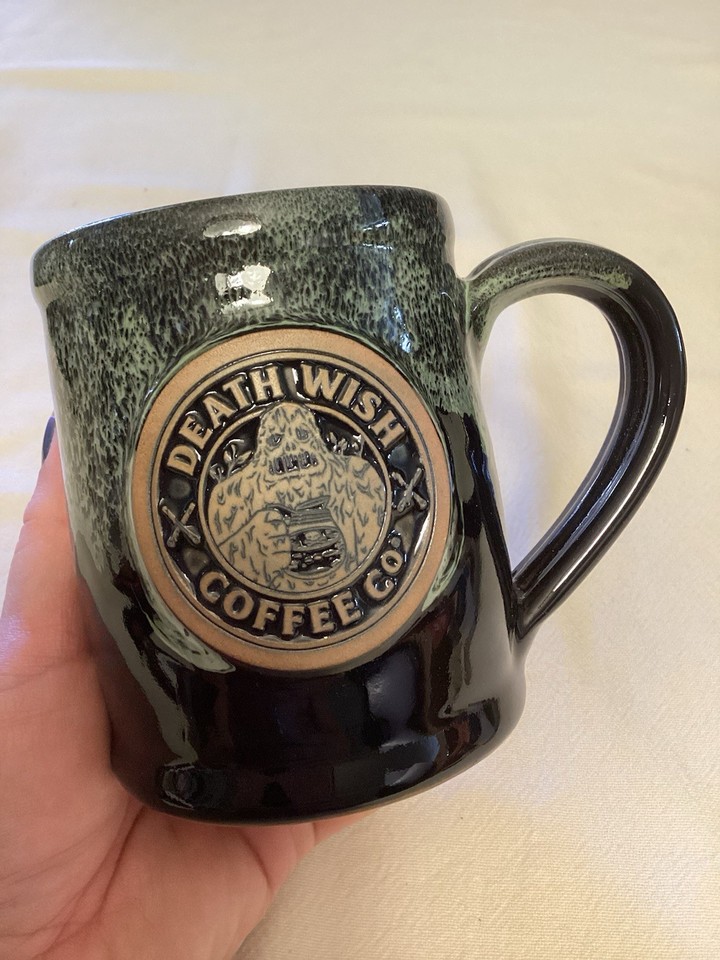 Death Wish Coffee Swamp Thing Art Pottery Ceramic Mug New | eBay