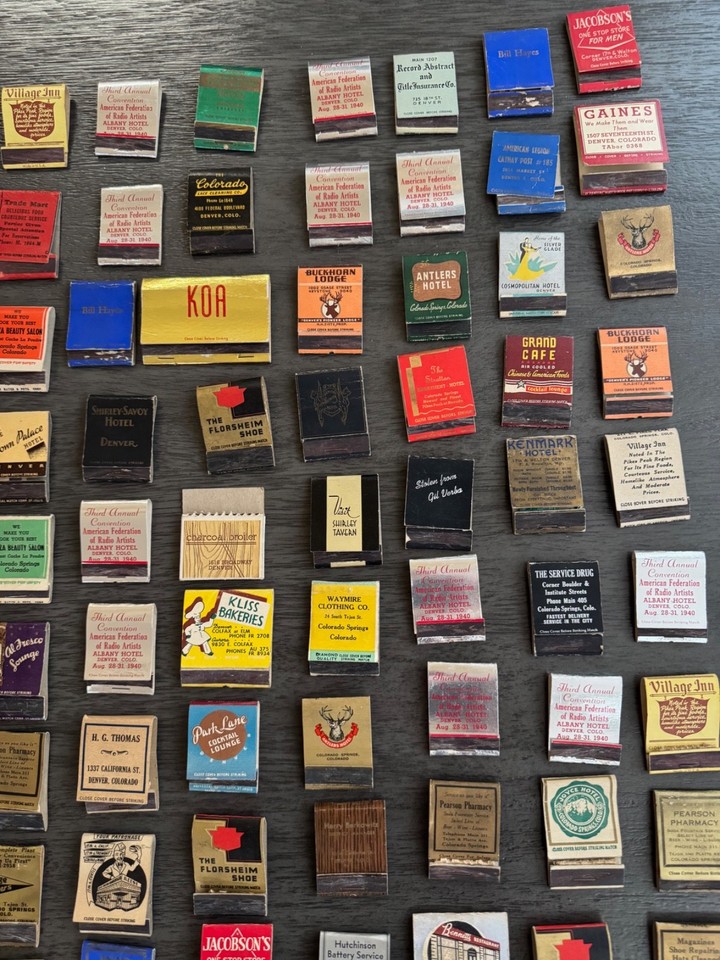 (Lot of 116) Vintage Rare Matches Matchbook Colorado Denver Springs ...