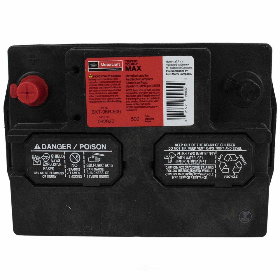 Vehicle Battery-Tested Tough Max Battery Motorcraft BXT-96R-500 | eBay
