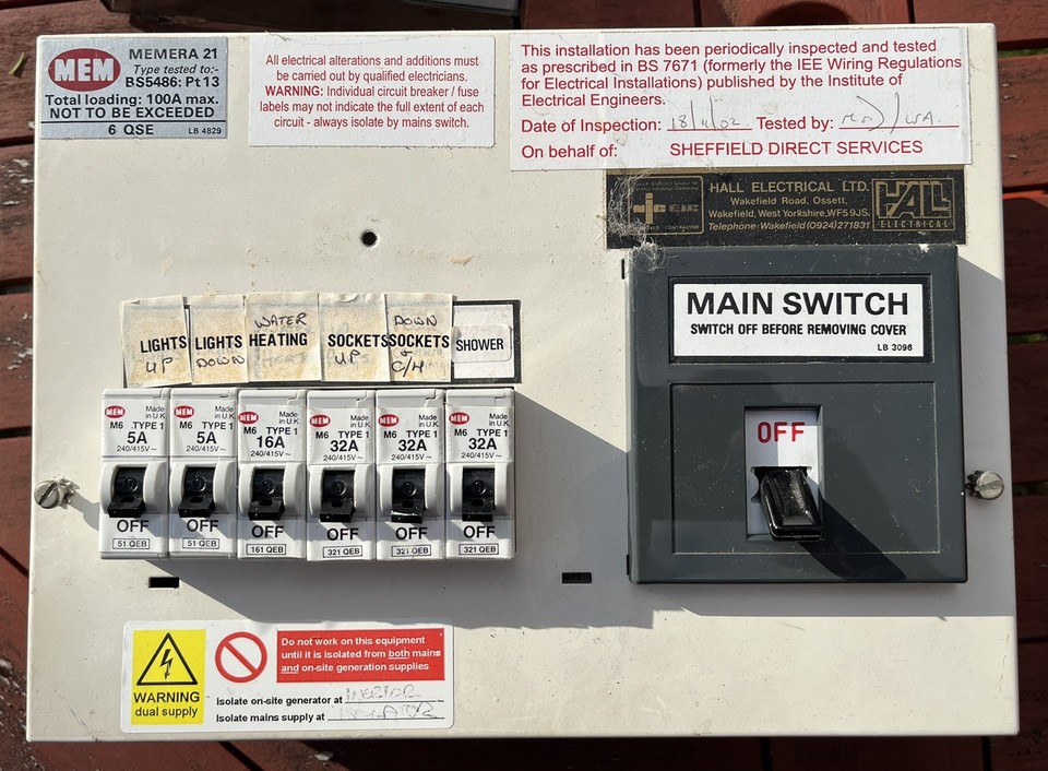 MEMERA MEM 2CONSUMER UNIT/ FUSE BOARD WORKING - METAL | eBay UK
