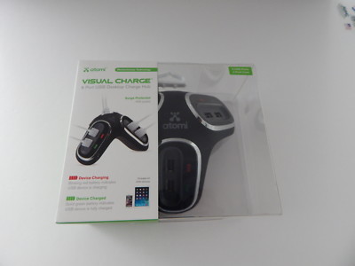 Atomi Visual Charge 6 Port USB Desktop Charge Hub With Surge Protected ...