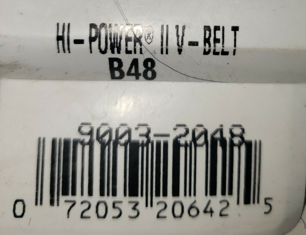 Gates B48 Hi-Power II V-Belt 9003-2048 | eBay