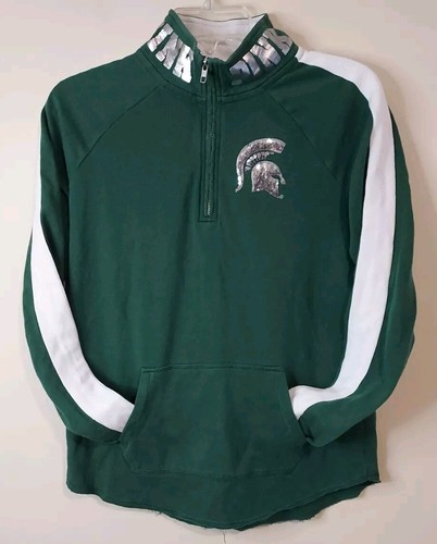 Victorias Secret PINK Michigan State Spartans Sequined Pullover Shirt ...