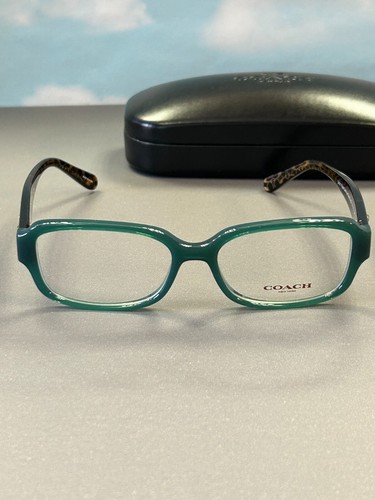 COACH HC 6105 5451 Teal Dark Tortoise Gold Sig C EYEGLASSES 51-15-140 ...