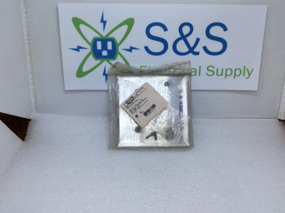 Hubbell S113 Toggle Switch/Blank Wall Plate 2 Gangs Std Silver ...