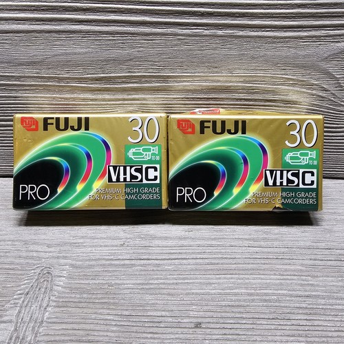 2 NEW Fuji TC-30 Super HG Compact Videocassette tapes VHS-C New-Factory ...