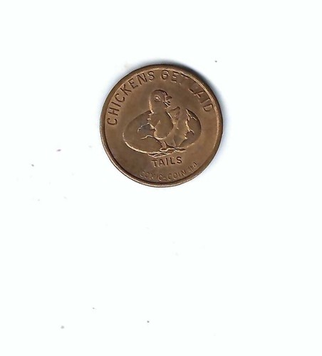 RISQUE HEADS TAILS COMIC ADULT NOVELTY CHICKENS GET LAID PEOPLE TOO ...