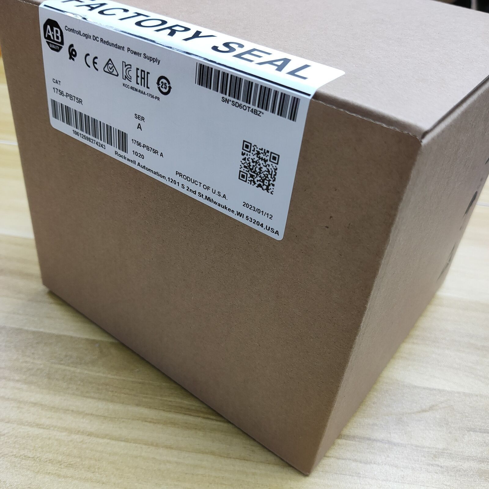 1756-PB75R AB ControlLogix DC Redundant Power Supply Fast Shipping ...