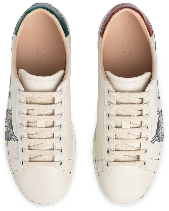 GUCCI Z1298 Women's Mystic Cats White Ace Sneakers Size 42G GUCCI Z1298 Women's Mystic Cats White Ace Sneakers Size 42G
