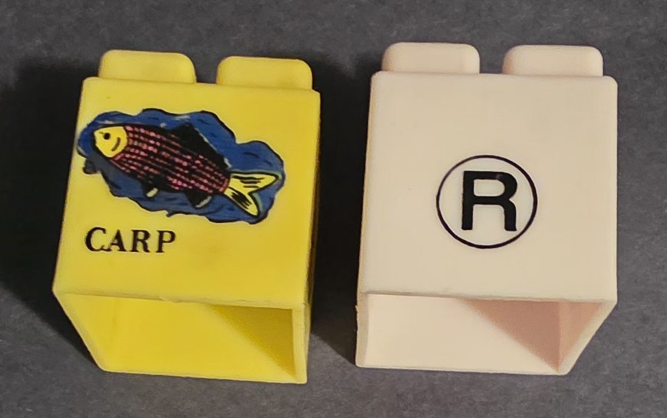 Used Set Of 2 Vintage Kids Duplo Lego Bricks- Blocks/Letters B & R ...