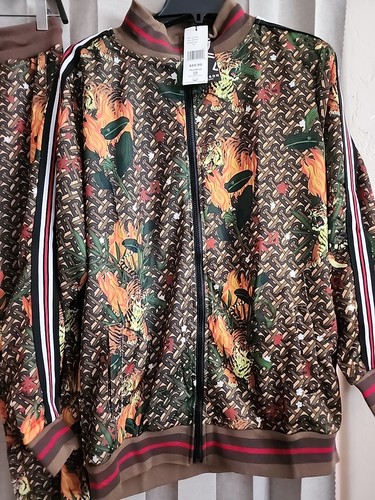 Reason Brand Tiger Print Monogram Track Set Tracksuit 2 Piece Men's ...