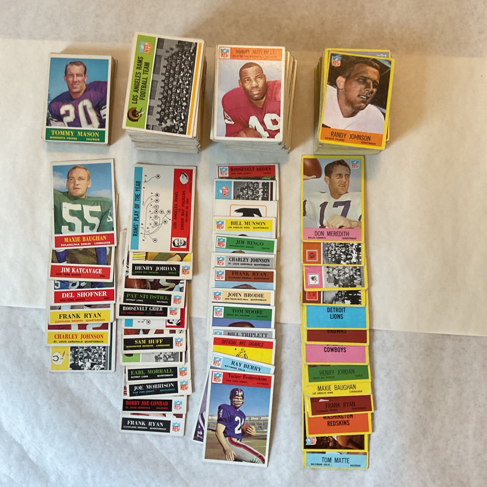 Large Lot Of (377) Vintage Philadelphia Football Cards From The 1960’s ...