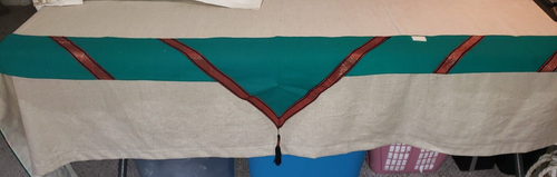 CHURCH ALTAR TABLE SUPERFRONTAL RUNNER 115" L CUSTOM MADE OOAK GREEN | eBay