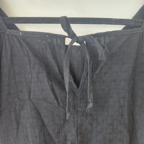 BP. 100% Cotton Square Neck Puff Sleeve Black Short Sleeve Blouse Top ...