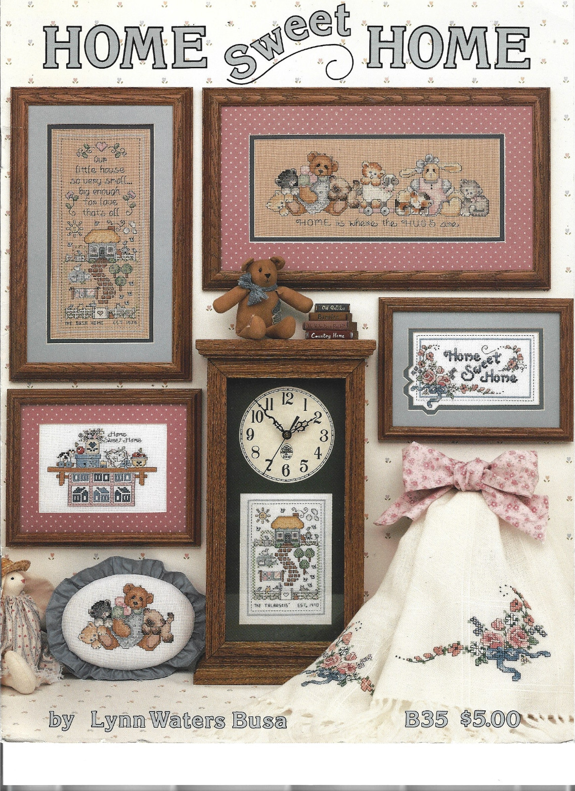Home Sweet Home Cross Stitch Chart Lynn Waters Busa Bears House Designs ...