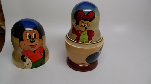 Nesting Doll 3 Pieces - Mickey Mouse, Minnie Mouse, Goofy | eBay