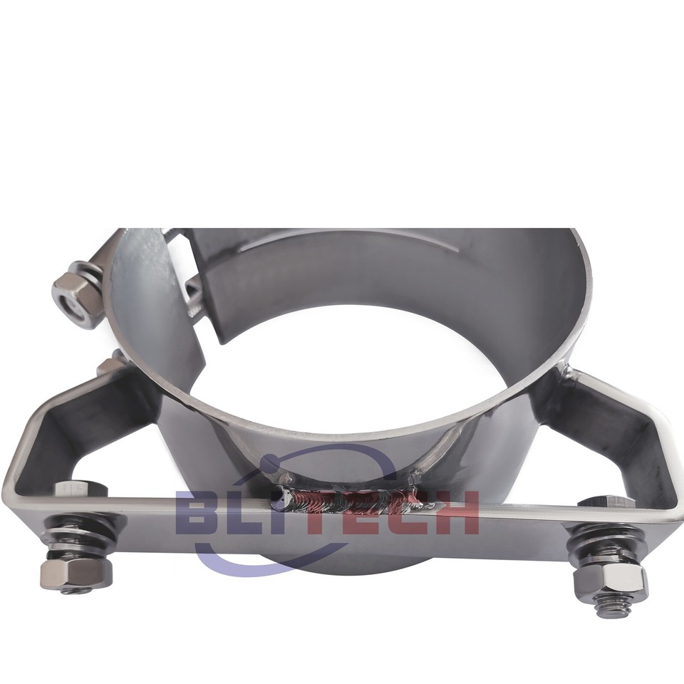 Blitech 5" Dia. Wide Stainless Steel Freightliner Exhaust Stack Clamp ...