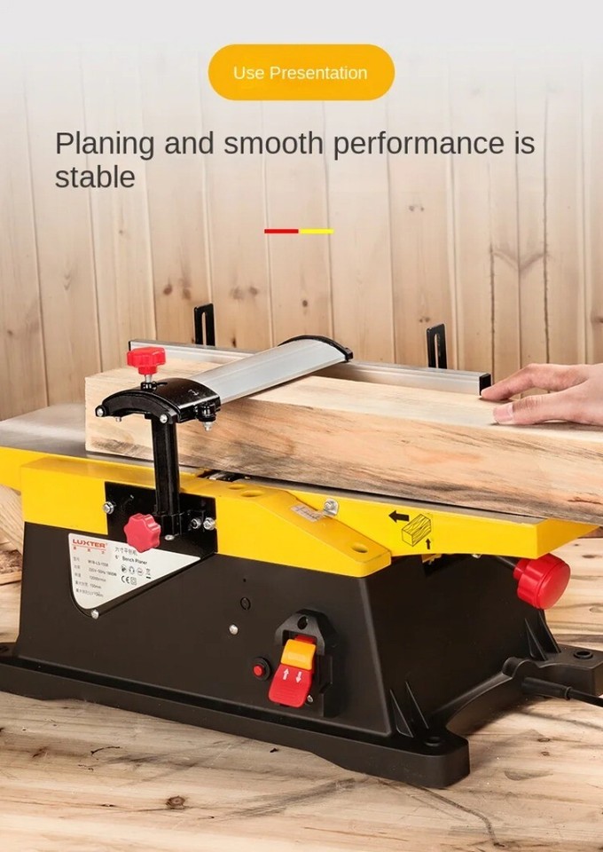 Multifunctional Flat Planer Woodworking Electric Planer Benchtop Power ...