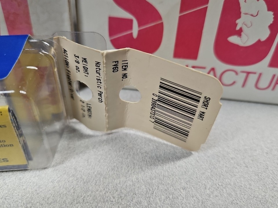 Discontinued Storm Pre-Rapala SHORT WART...Naturistic Perch FV60..NIB ...
