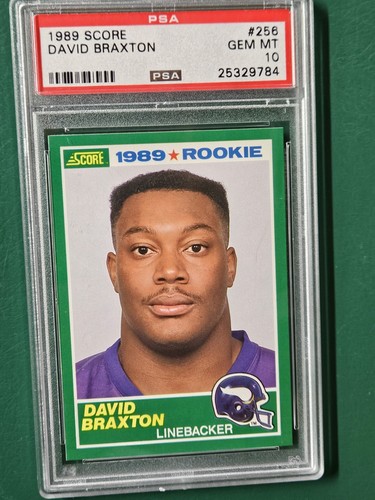 1989 SCORE FOOTBALL #256 DAVID BRAXTON (RC)☆☆PSA 1 (GEM-)☆☆PHILADELPHIA EAGLES☆☆ | eBay