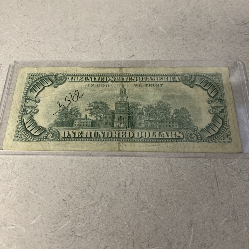 Series 1969 C $100 Dollar Bill Banknote Old Design Federal Reserve Note ...