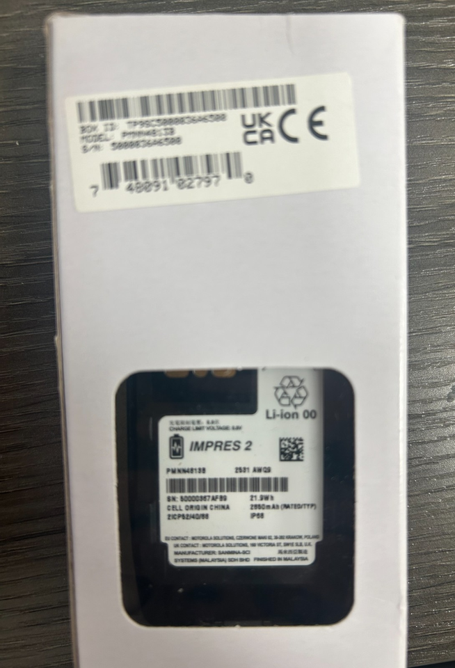 OEM Motorola IMPRES 2, Li-Ion, 2850mAh, IP68, Standard Battery ...