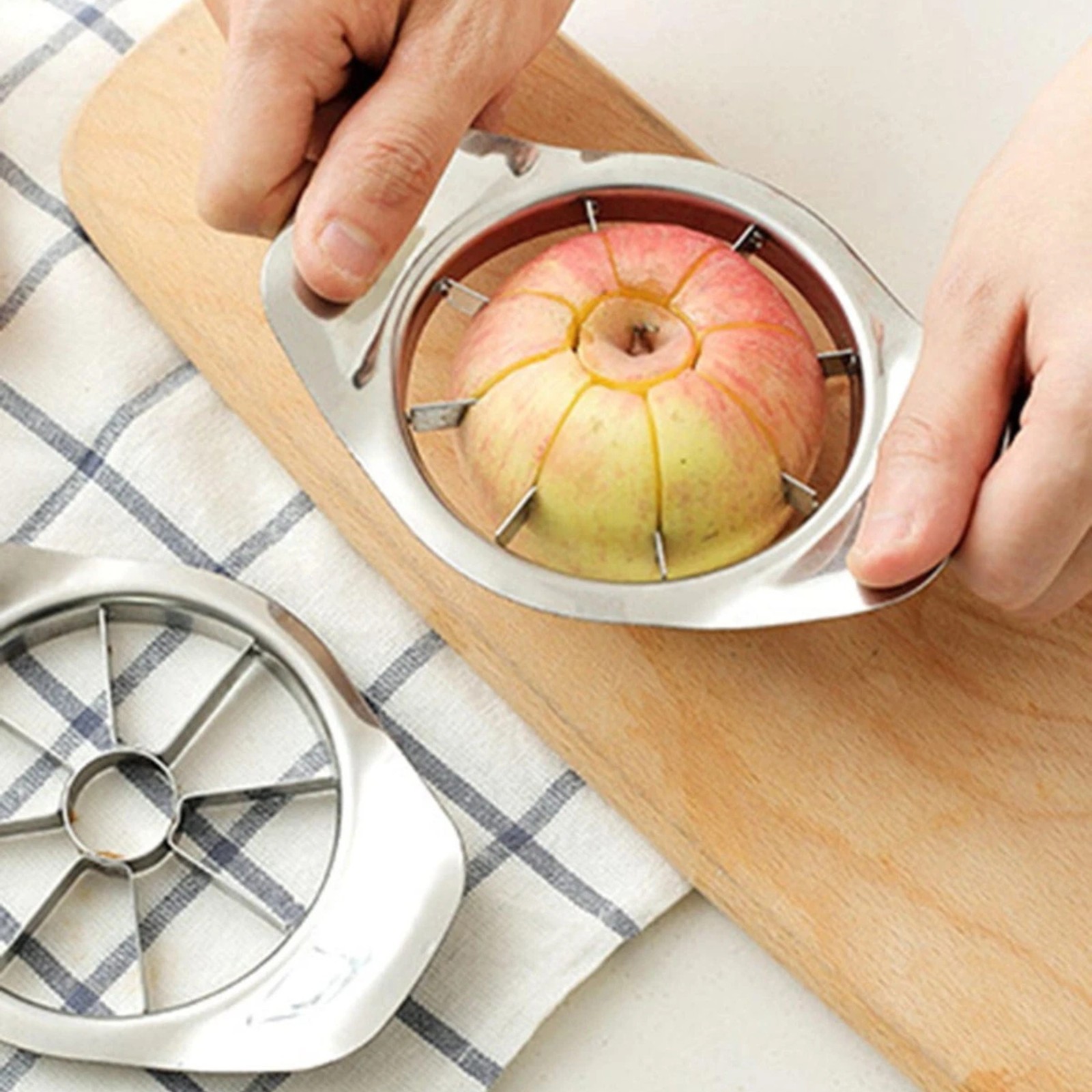 Stainless Steel Apple/Fruit Wedger & Corer Slicer - 8 Section Slicer | eBay
