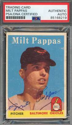 Milt Pappas PSA DNA Signed 1958 Topps Rookie Autograph | eBay