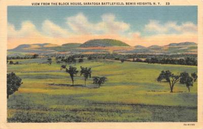 BEMIS HEIGHTS, NY New York SARATOGA BATTLEFIELD SCENE c1940's Postcard ...