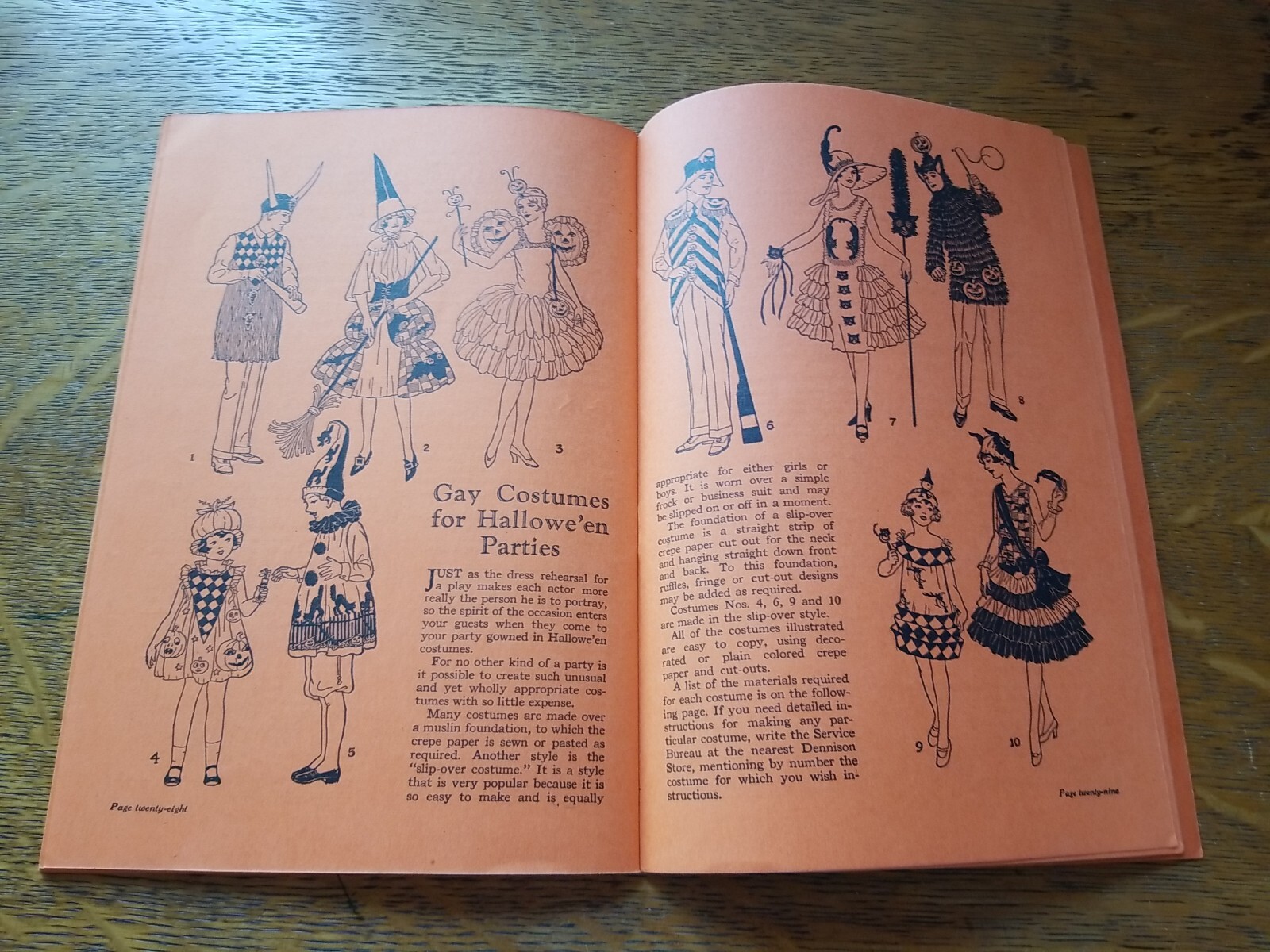 Dennison Bogie Book Halloween Vtg 1926 Decorations Costumes ...