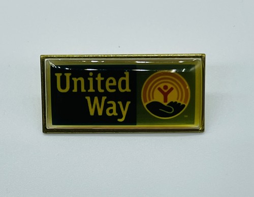 Vintage United Way Logo Gold Tone & Enamel Lapel Tie Hat Pin Union Made ...