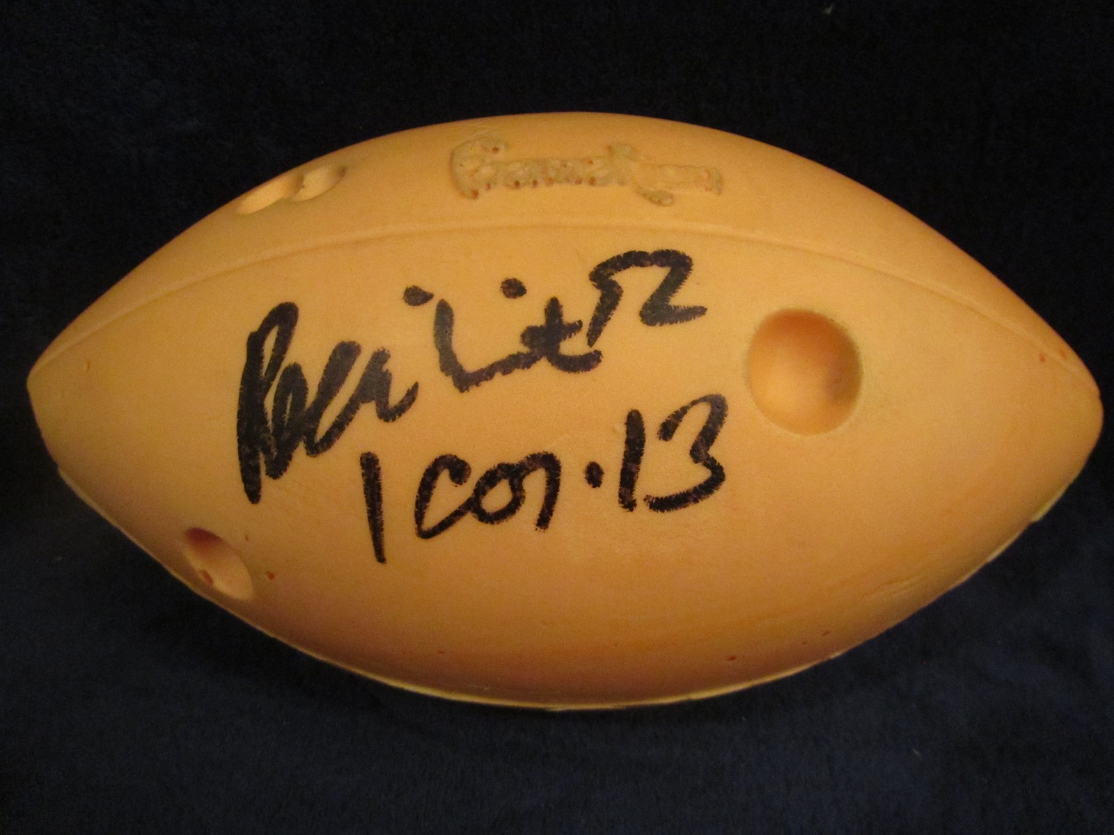 Reggie White (D 2004) Autographed Foamation Cheesehead Football – Full ...