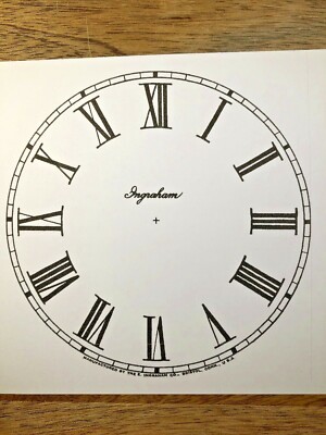 5 Inch Ingraham Clock Replacement Paper Dial (Lot143) | eBay