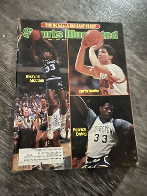 April 1, 1985 Sports Illustrated Sidd Finch Patrick Ewing Chris Mullin ...